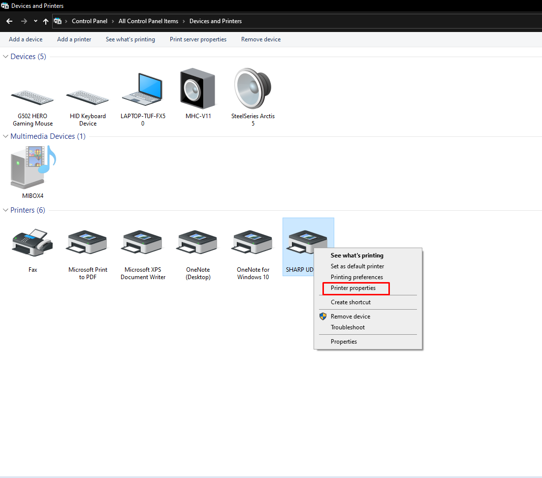 I want to know the procedure to open “Printer Properties”. (Windows) – FAQs